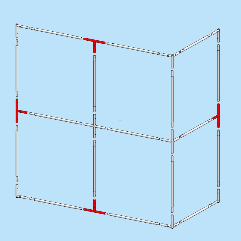T-connection for our telescopic pull-out rods and connecting rods | 380127